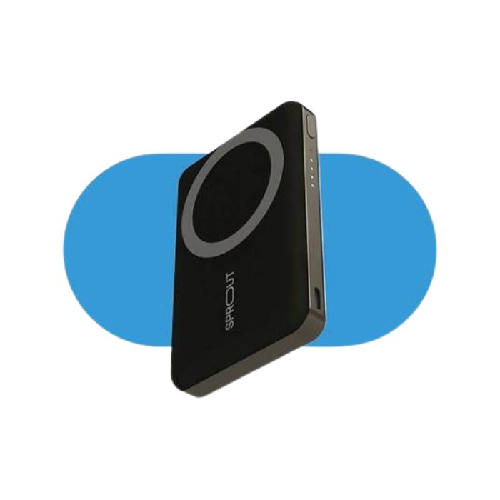 Sprout Magnetic Wireless Powerbank 6000mAh – Black – Tech Tack