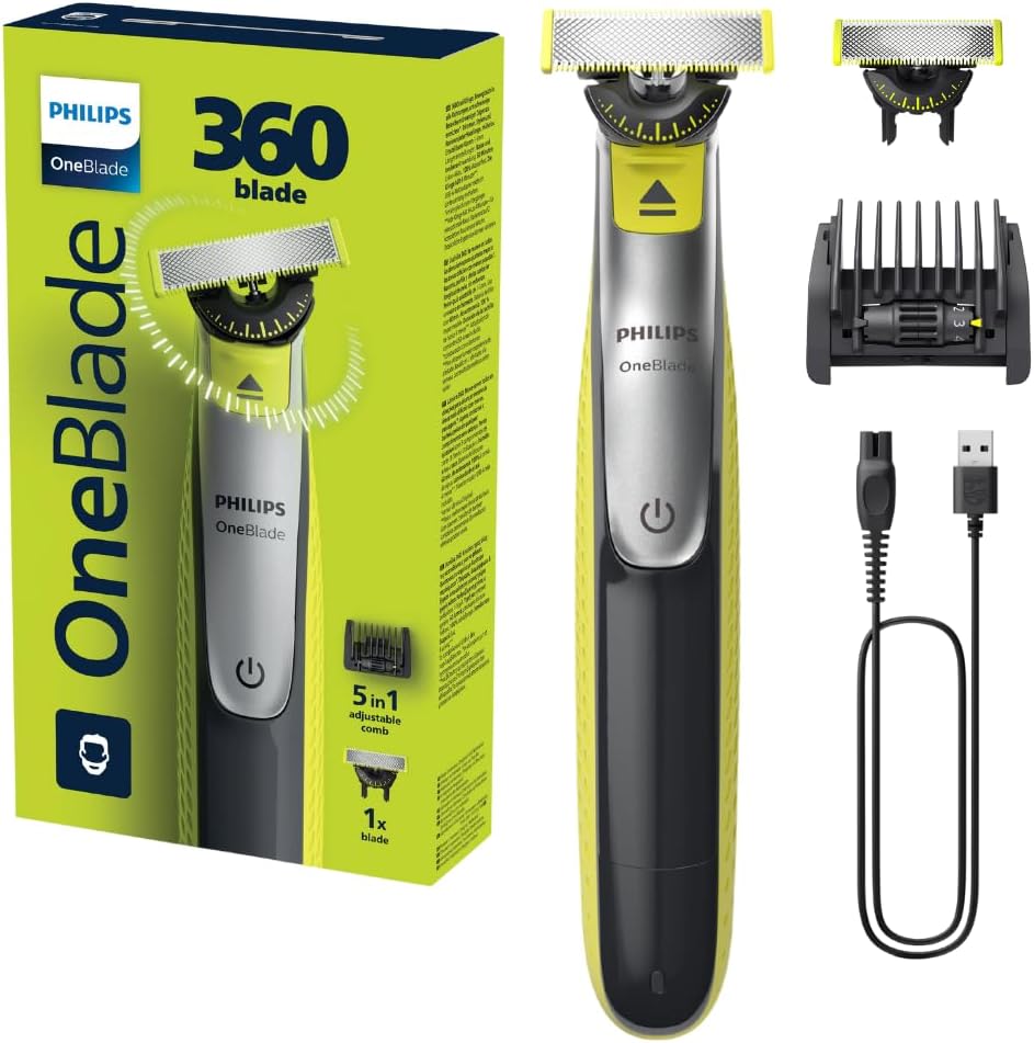 Philips OneBlade 360 QP2734 – Electric Trimmer and Shaver with Extra B ...
