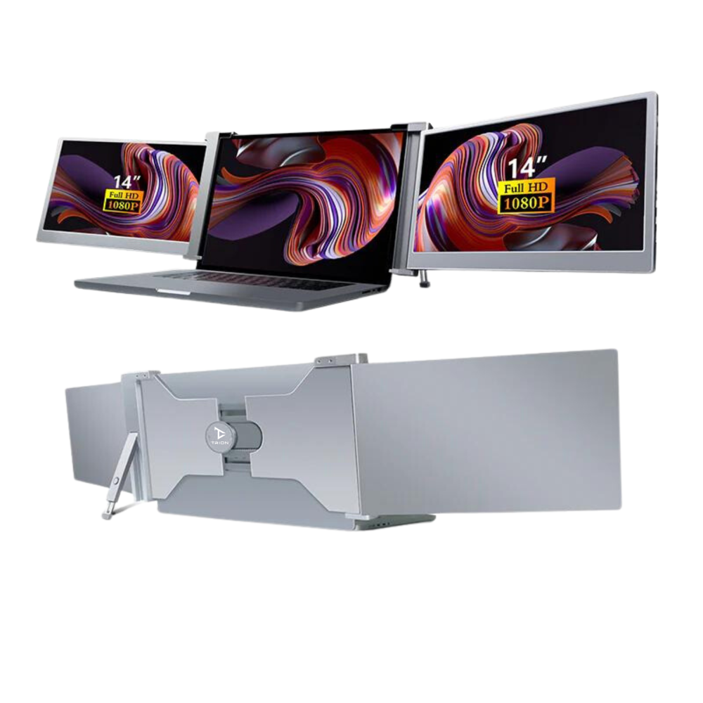14" Trifold Portable Monitor – 1080P IPS Laptop Screen Extender | Space ...