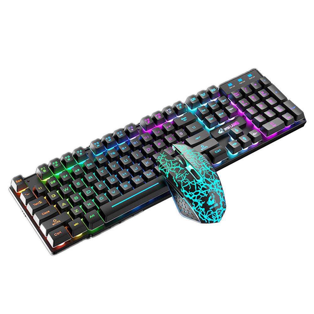 K-SNAKE KM320 RGB LED Backlight Gaming Keyboard and Mouse Combo - Blac ...
