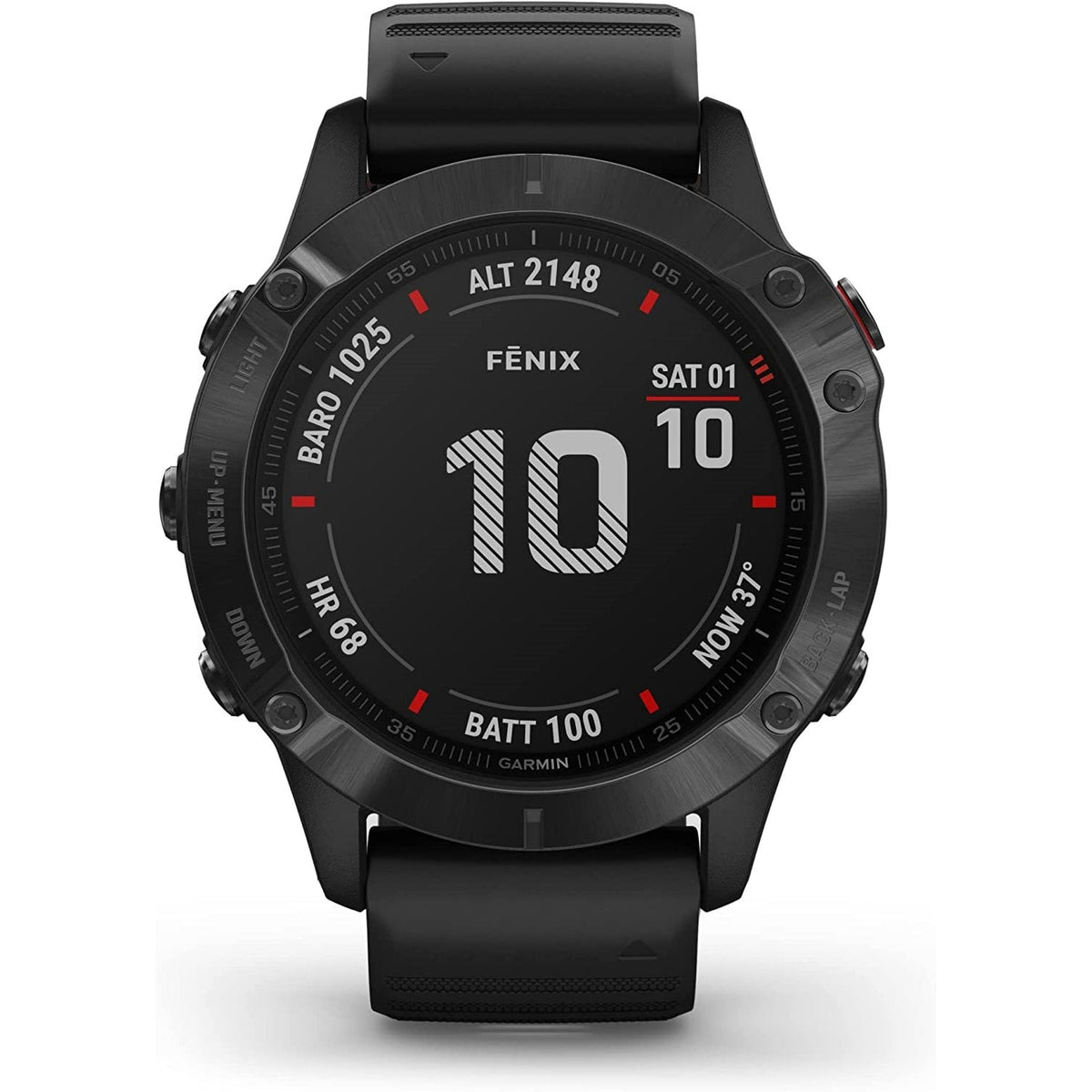 Garmin Fenix 6X Pro, Premium Multisport Watch - Black with Black Band ...